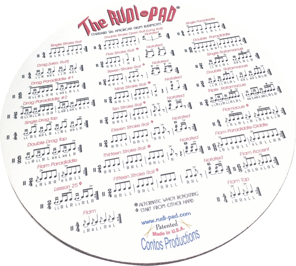 Drum Practice Pad and Drum Rudiments in One! – Keeping Drummers in Shape Since 1998